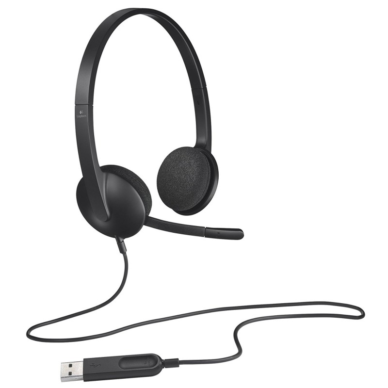 Headsets Logitech | H340 Black USB with Noise-Cancelling Mic (981-000477)